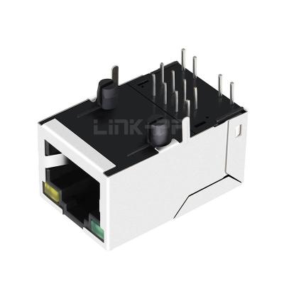 China Impulso J1006F01PNL Compativel LINK-PP LPJ1006BBNL 10/100 Base-T Tab Up Verde/Amarela Led Single Port 8P8C Rede RJ-45 à venda