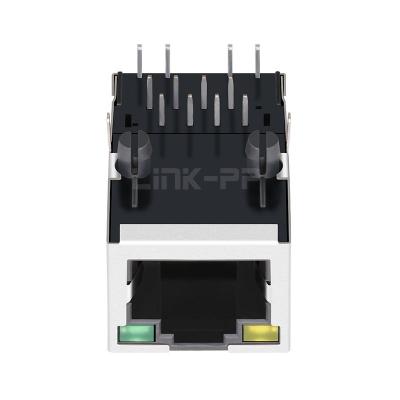 China Belfuse 0817-1AX1-11-F Compatibel LINK-PP LPJ1026BGNL 100 Base-T Single Port RJ45 met geïntegreerde magneten Tab Up Geel/Groen Led Te koop