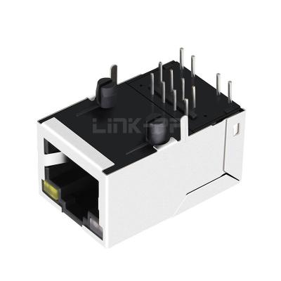 Cina X Multiple XRJH-01B-P-D51-58S Compatibile LINK-PP LPJ1116BLNL 10/100 Base-T Tab Up Verde&Arancione/Giallo Led Single Port Cat5e RJ-45 connettore modulare in vendita
