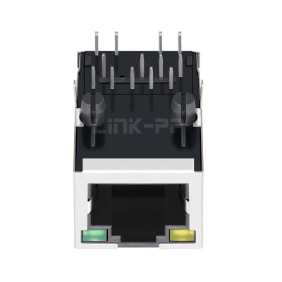 Cina X Multiple XPJH-01D-1-D25-110 Compatibile LINK-PP LPJ1149BGNL 10/100 Base-T Single Port RJ45 Mag Jack Cat5e POE Tab Up Giallo/Verde Led in vendita