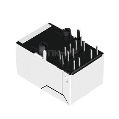China X Multiple XMPH-01D-1-D25-110 Compatibel LINK-PP LPJ1149BGNL 100 Base-T Cat5e RJ45 POE Magjack Connector Single Port Tab Up Geel/Groen Led Te koop