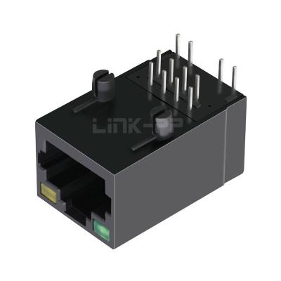 China Belfuse SI-50199-F Compatible LINK-PP LPJ1014NHNL 10/100 Base-T Tab Up Groen/Geel Led Single Port RJ45 Netwerkconnector Te koop
