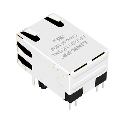 China Belfuse 08B0-1D1T-06-F Compatibel LINK-PP LPJ2011KGNL 100 Base-T Connector RJ45 Magnetics Single Port Tab Up Geel/Groen Led Te koop