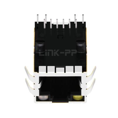 Cina WE MIC2411C-6131 Compatibile LINK-PP LPJ2011KSNL 10/100 Base-T Tab Up Giallo/Arancione&Verde Led Single Port Integrato RJ45 FastJacks in vendita