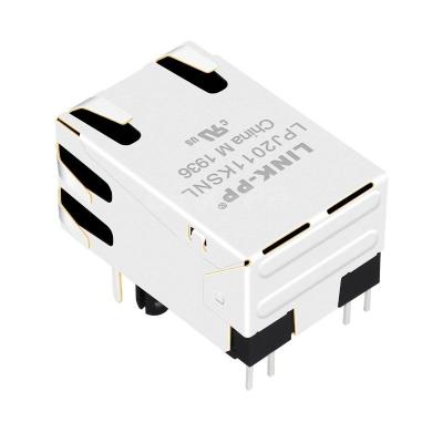Cina WE MIC2411C-6131 Compatibile LINK-PP LPJ2011KSNL 10/100 Base-T Tab Up Giallo/Arancione&Verde Led Single Port Integrato RJ45 FastJacks in vendita