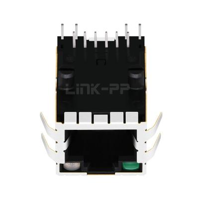 中国 YDS 47F-1212GDD2NL コンパティブル LINK-PP LPJ9011K26NL 10/100 ベース-T タブアップ グリーン/オレンジ&グリーン LEDシングルポート シールド RJ-45 ネットワークコネクタ 販売のため