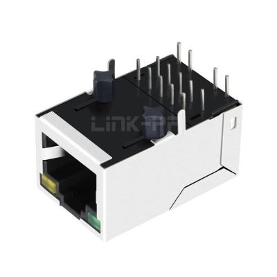 Cina RTA-110AHQ1A Compatibile LINK-PP LPJ1075-1BHNL 100 Base-T Single Port RJ45 POE Magnetico Modulare Jack Tab Up Verde/Giallo Led in vendita