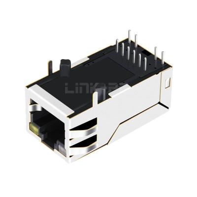 China Belfuse L826-1X1T-06-F compatível LINK-PP LPJK0005AONL 10/100 Base-T Tab Up Orange&Green/Yellow Led 1x1 Port 8P8C Conectores RJ45 modulares à venda