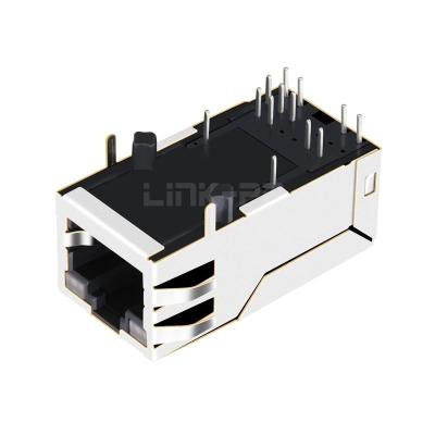Cina Belfuse 0826-1B1T-57-F Compatibile LINK-PP LPJK1014A55NL 10/100 Base-T Tab Up Orange&Green/Orange&Green Led 1x1 Port POE Connector Lan RJ45 Magjack in vendita