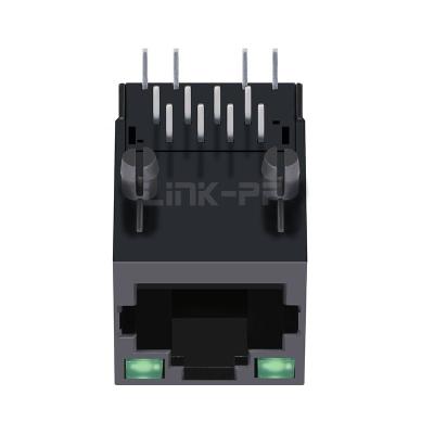 Cina Belfiore SI-50196-F Compatibile LINK-PP LPJ1014NWNL 10/100 Base-T Tab Up Verde/Verde Led 1x1 Port Shielded Cat5e RJ45 Connector in vendita