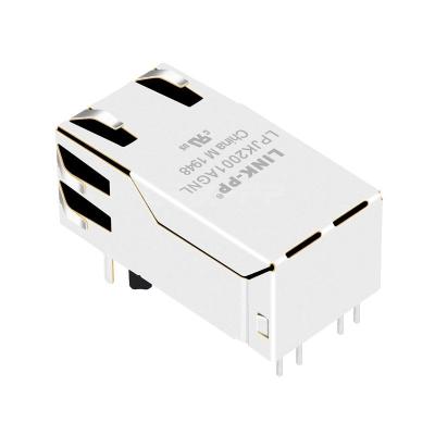 Cina WE 7499411121 Compatibile LINK-PP LPJK2001AGNL 10/100 Base-T Tab Up Giallo/verde Led 1x1 Port POE 90 gradi RJ 45 connettore in vendita