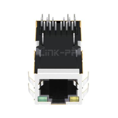 中国 ハンラン HR851140A コンパティブル LINK-PP LPJK2001AGNL 100 ベース-T イーサネット マグジャック RJ45 POE タブアップ 1x1 ポート イエロー/グリーン LED 販売のため