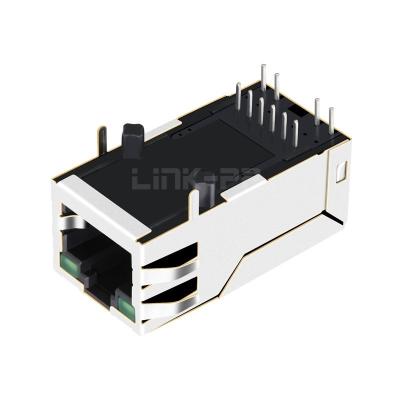 Cina L826-1G1T-06-F Compatibile LINK-PP LPJK0005AWNL 10/100 Base-T Tab Up Verde/Verde Led 1x1 Port Femminile RJ45 Socket Connection in vendita