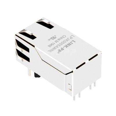 Cina L826-1G1T-06-F Compatibile LINK-PP LPJK0005AWNL 10/100 Base-T Tab Up Verde/Verde Led 1x1 Port Femminile RJ45 Socket Connection in vendita