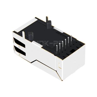 Cina Belfuso L816-1X1T-06-F Compatibile LINK-PP LPJK0005CNL 10/100 Base-T Tab Up senza connessione a LED 1x1 Port Cat5e RJ-45 in vendita