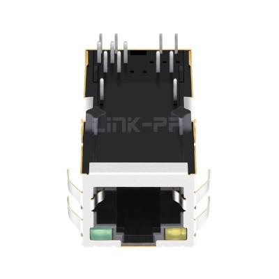 Cina BelFuse 0826-1D1T-57-F Compatibile LINK-PP LPJK1014AGNL 10/100 Base-T Tab Up Giallo/Verde Led 1x1 Port POE RJ-45 Jack magnetici in vendita
