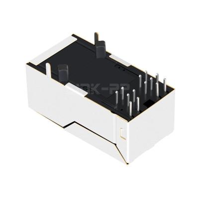 China X multiple XFVOIP5QS-CTxu1-2L Compatibel LINK-PP LPJK4010B69NL 10/100 Base-T Tab Up Rood/Rood Led 1x1 Port POE RJ-45 Magjack Connector Te koop