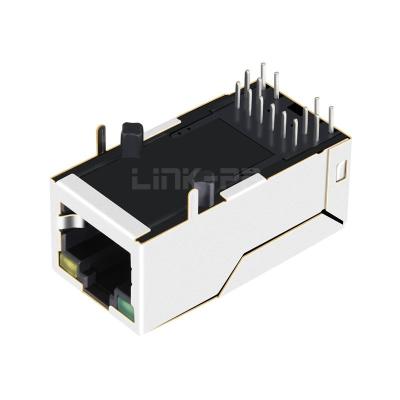 Cina Belfuse 0826-1AX1-47-F Compatibile LINK-PP LPJK0066BHNL 100 Base-T Single Port 8P8C RJ45 Jack Con Magnetics Tab Up Verde/Giallo Led in vendita
