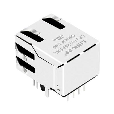 Cina X Multiple XRJH-11-01-8-8-1-X01 Compatibile LINK-PP LPJ16125AENL 10/100 Base-T Single Port 8P8C RJ45 PoE MagJack Tab Up Verde/Giallo Led in vendita