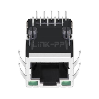 Cina Tyco 1-6605832-1 Compatibile LINK-PP LPJ16175AZNL 10/100 Base-T Tab Up Verde/Verde Led Single Port POE RJ45 Jack modulari in vendita