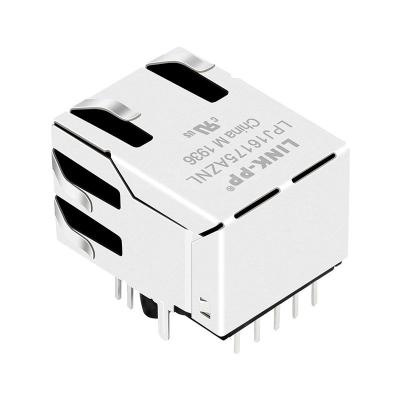 Cina Tyco 1-6605832-1 Compatibile LINK-PP LPJ16175AZNL 10/100 Base-T Tab Up Verde/Verde Led Single Port POE RJ45 Jack modulari in vendita