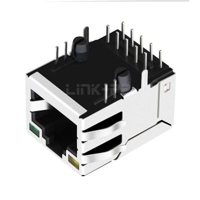 Cina Tyco 5-6605817-2 Compatibile LINK-PP LPJ16205A42NL 10/100 Base-T Tab Up Giallo/Verde Led Single Port Scudo RJ-45 Connector femminile in vendita