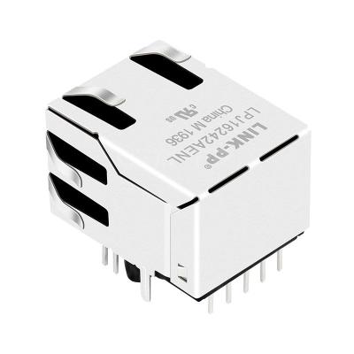 Cina Halo HFJT1-RP48-L12RL Compatibile LINK-PP LPJ16242AENL 10/100 Base-T Tab Up Verde/Giallo Led Single Port POE Network Connector RJ45 Jack in vendita