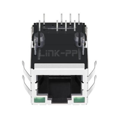 中国 Tyco 1-6605834-1 コンパティブル LINK-PP LPJ16249AZNL 10/100 ベース-T タブアップ グリーン/グリーン LED シングルポート LAN RJ45接続 販売のため