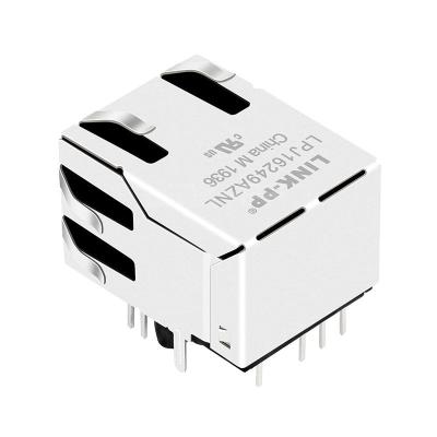 中国 Tyco C-6605834 互換LINK-PP LPJ16249AZNL 10/100 ベースTタブアップ グリーン/グリーン LEDシングルポート RJ-45 イーサネット ジャック モジュール 販売のため