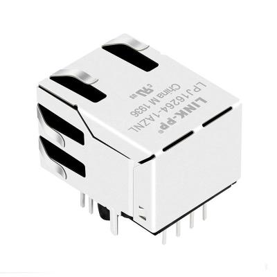 China Tyco 1-6605758-1 Compativel LINK-PP LPJ16264-1AZNL 10/100 Base-T Tab Up Verde/Led Verde Conector de rede de porta única RJ-45 à venda