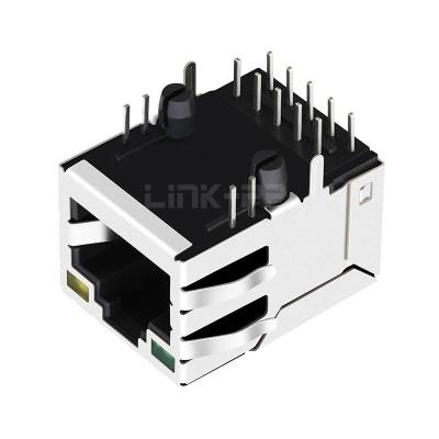 China X múltiplos XPJH-1104C50158 compatível LINK-PP LPJ16642AENL 10/100 Base-T Tab Up Verde/Amarela Led Single Port Shielded POE Ethernet Integrado RJ45 FastJacks à venda