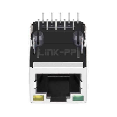 Cina YDS 57G-1412GYDNW2NL Compatibile LINK-PP LPJ16220BENL 10/100 Base-T Single Port RJ45 POE Magjack Connector Tab Up Verde/Giallo Led in vendita