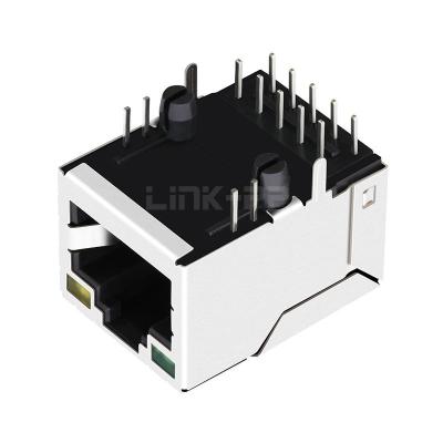 Cina YDS 57G-1412GYDNW2NL Compatibile LINK-PP LPJ16220BENL 10/100 Base-T Single Port RJ45 POE Magjack Connector Tab Up Verde/Giallo Led in vendita