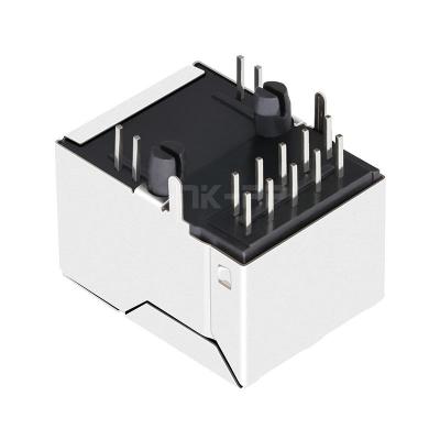 Cina YDS 57G-1412GYDNW2NL Compatibile LINK-PP LPJ16220BENL 10/100 Base-T Single Port RJ45 POE Magjack Connector Tab Up Verde/Giallo Led in vendita
