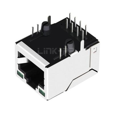 Cina Tyco 1-1605710-1 Compatibile LINK-PP LPJ16221BZNL 10/100 Base-T Tab Up Verde/Verde Led Single Port 8P8C RJ 45 Jack di rete in vendita