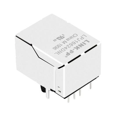 中国 WE 7499210001A 互換LINK-PP LPJ16624DNL 10/100 ベース-T RJ45 POE Cat5e マグネティクス ジャック シングルポート タブアップ 販売のため