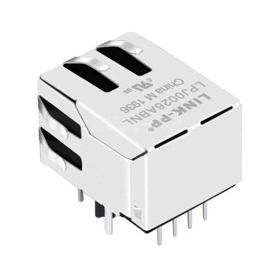 Cina Impulso J0026D21B Compatibile LINK-PP LPJ0026ABNL 10/100 Base-T Tab Down Verde/Giallo Led Single Port 8P8C RJ45 Socket PCB in vendita