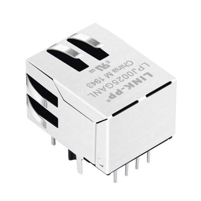 中国 LPJ0025GANL 100 ベース-T Y/G LED 8P8C RJ45 モジュール式ジャック 販売のため