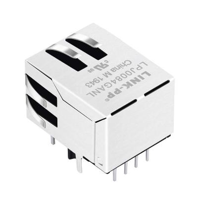 中国 LPJ0084GANL 10/100 ベース-T 8P8C Y/G Leds RJ45ソケットコネクタ 販売のため
