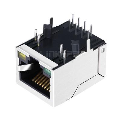 Cina LPJ4011BBNL 10/100 Base-T RJ45 con trasformer magnetics Jack Tab Down LED verde/giallo in vendita