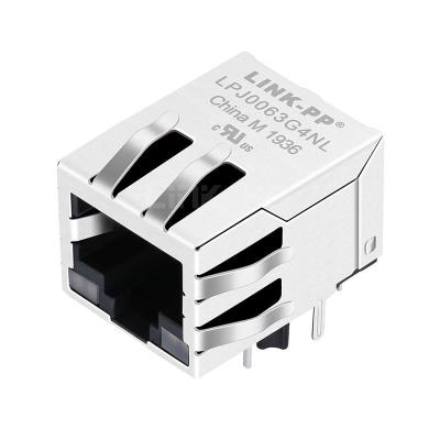 China LPJ0063G4NL 10/100 Base-T RJ45 Jack Magnetics Tab Down Verde e Amarelo/ Verde e Amarelo LED à venda