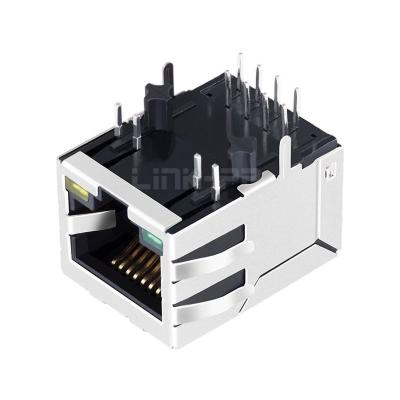 Cina LPJ0087GENL 10/100 Base-T 8P8C Ethernet RJ45 connettore verde/giallo LED in vendita