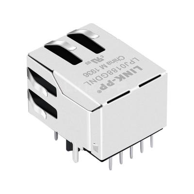 Cina LPJ0188GDNL 10/100 Base-T Single Port PoE RJ45 Connector Tab Down in vendita