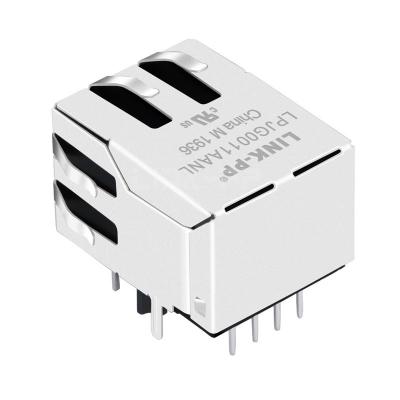Cina LPJ0011AANL 10/100 Base-T Single Port Tab Down RJ45 Connector di rete LED giallo/verde in vendita