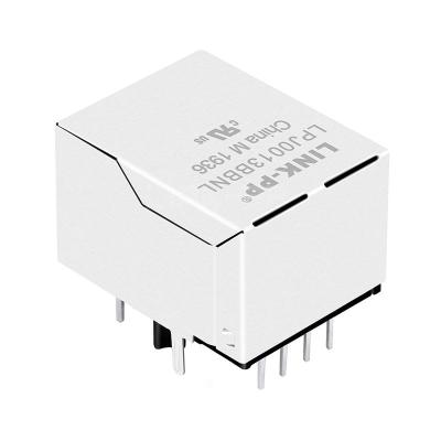 中国 LPJ0013BBNL 10/100 Base-T シールドされたRJ45ソケットコネクタ グリーン/イエロー LEDタブダウン 販売のため