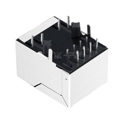China WE 7499010211A Compatible LINK-PP LPJ0011BBNL 10/100 Base-T Single Port RJ45 8 Pin Connector Tab Down Groen/Geel Led Te koop