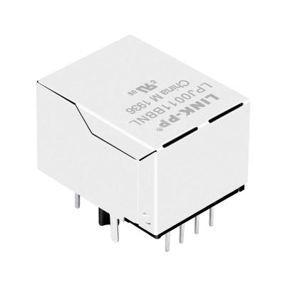 China WE 7499010211A Compatible LINK-PP LPJ0011BBNL 10/100 Base-T Single Port RJ45 8 Pin Connector Tab Down Groen/Geel Led Te koop