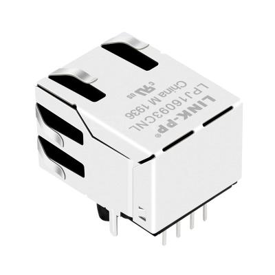 China LPJ16093CNL 10/100 Base-T Tab Up sem Leds Single Port Modular Jack RJ45 Transformer à venda