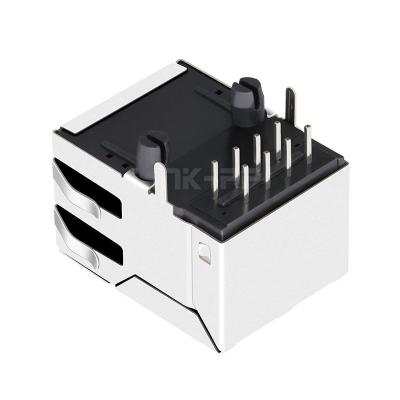 Cina LPJ16664CNL 10/100 Base-T Tab Up senza portata singola LED Connessione Jack RJ45 blindata in vendita