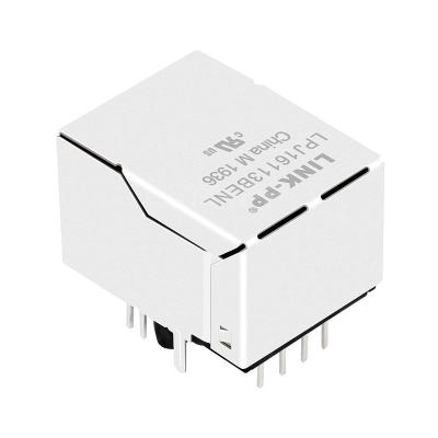 Cina LPJ16113BENL 100 Base-T Tab Up Verde/Giallo Led Scudo 8 Pin RJ45 Jack di rete in vendita